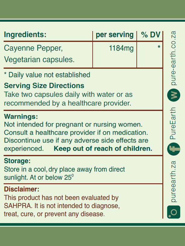 Cayenne Pepper Capsules | 90 Capsules – pureEarth